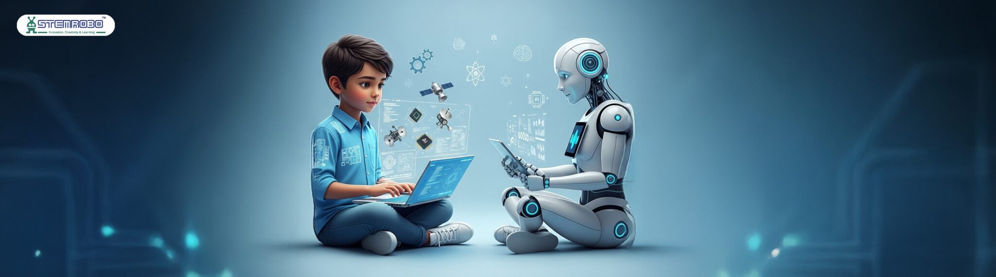 AI vs Human Intelligence: Helping Kids Think Smarter, Not Just Faster - STEMROBO EdTech Company